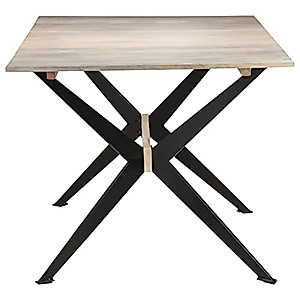 ULUYYUC Dining Table 70.9"x35.4"x29.9" Solid Mango Wood,Multifunctional Party Table Kitchen Tables Living Room Furniture Outdoor Table for Living Room, Kitchen, Backyard, Wedding