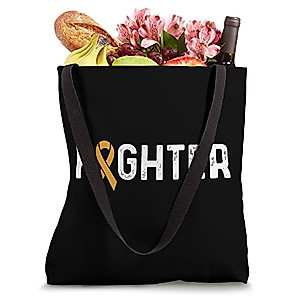 Appendix Cancer Awareness Amber Ribbon Fighter Tote Bag