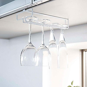Yamazaki Home Tower Single Under Shelf Wine Glass Rack – Hanging Storage Holder