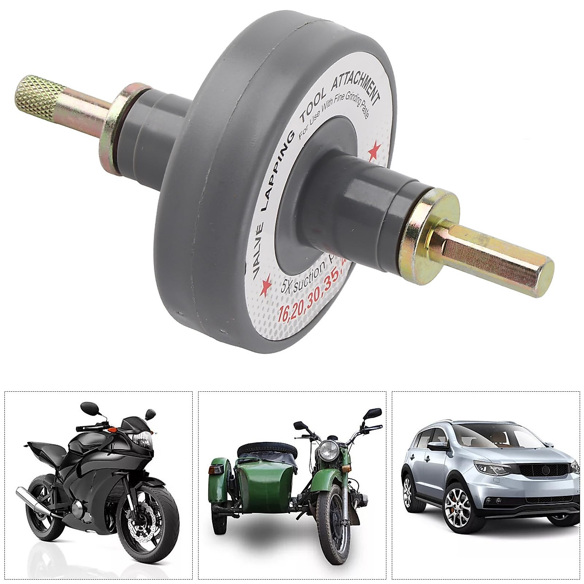 Valve Lapping Tool, Akozon Auto Maintenance Tool Valve Lapping Tool Attachment Kit Valve Lapping Tool Kit Engine Valve Lapper Kit Universal for Grinding Small Engine