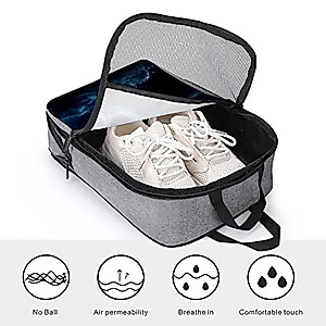 Frcavbin Galaxy Earth Planet Travel Shoe Bag Shoes Carrier with Handle and Zipper Foldable Shoe Puches Organizer for Home storage School starts