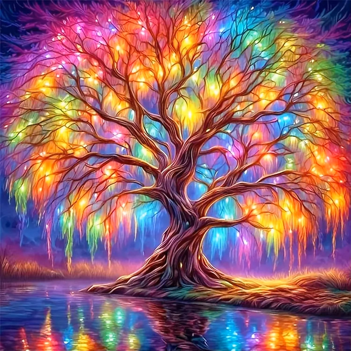 DIYCYCY Tree of Life Diamond Painting Kits for Adults,Full Drill Diamond Art Kits for Beginners,Round 5D DIY Diamond Dots Paintings, Diamonds Pictures Gem Art and Crafts Home Decor 13.78x13.78 inch