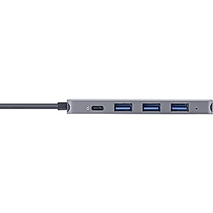InLine USB 3.2 USB Type C Multi Hub (4X USB-A 5Gb/s + USB Type-C (Data/PD 87W), OTG, Aluminium Housing, 33271L