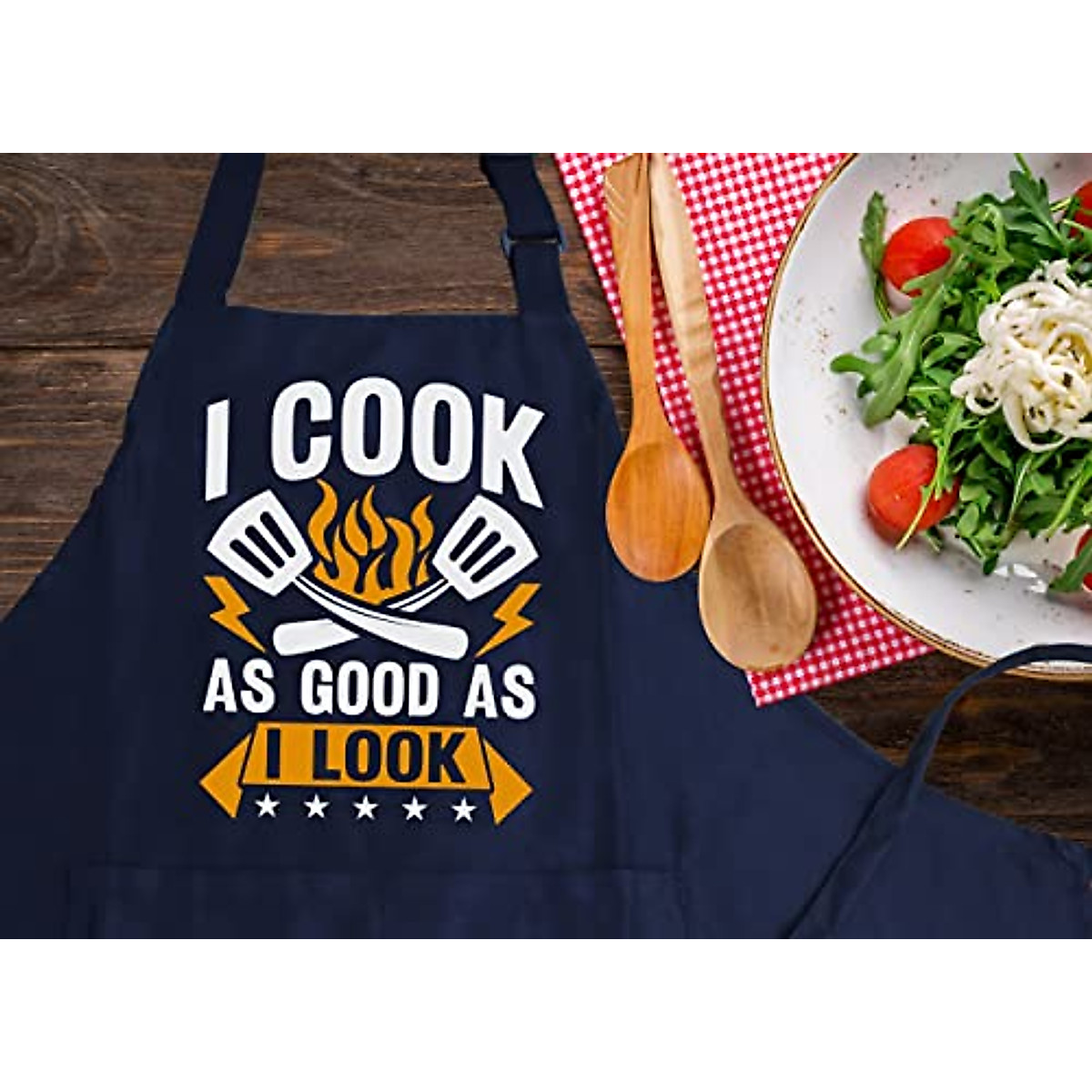 Cooking Gifts for Men, Funny Aprons for Women with Pockets for Kitchen Baking Grill BBQ, Grilling Gifts for Men Chef Dad Mom Husband Wife Father’s Day Birthday