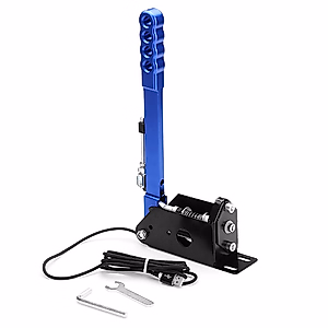 NHPJ 14 Bit PC SIM USB Handbrake with Clamp for Racing Games G25/27/29 T500 FANATECOSW Dirt Rally-blue