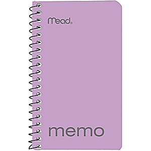 Mead Small Notebook, 12 Pack of Small Spiral Notebook, 3x5 " College Ruled Memo Book Wirebound 60 Sheets, Pastel Colors of Mini pocket memo pad in Bulk pack