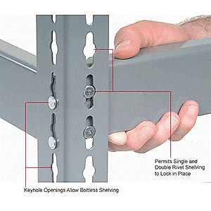 Global Industrial 3' High Angle Post, Gray, 4/Pk