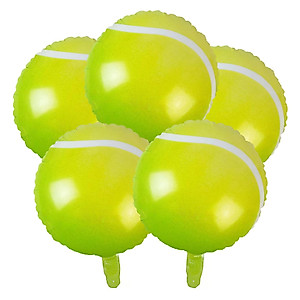 Tennis Ball Balloon Pack of 5 Tennis Balloon Tennis Themed Birthday Party Supplies Tennis Sports Cutouts Party Supplies Sports Birthday Party Decorations Tennis Baby Shower home office decor