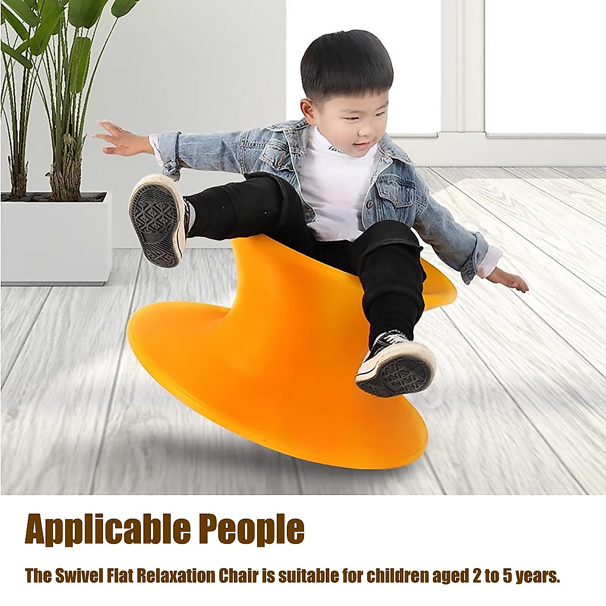 Elitix 360 Gyro Swivel Chair for Kid Spinning, Round Gyro Sense Training Chair Freely Rotate, Non Slip Nursery Chairs Recline, Outdoors Tumbler Stool (Color : Dark Green)