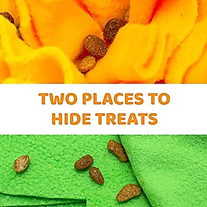 Downtown Pet Supply - Pineapple Snuffle Mat for Dogs - Chenille Microfiber Mat & Interactive Dog Toy - Slow Dog Treat Dispenser - Washer Safe - 30 x 15 in