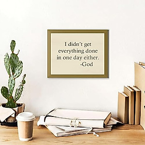 Didnt Get Done In One Day - Christian Wall Decor, Bible Verse Inspirational Wall Art Motivational Scripture Wall Print For Living Room Decor, Office Decor, Church, or Desk Decor, Unframed - 8x10