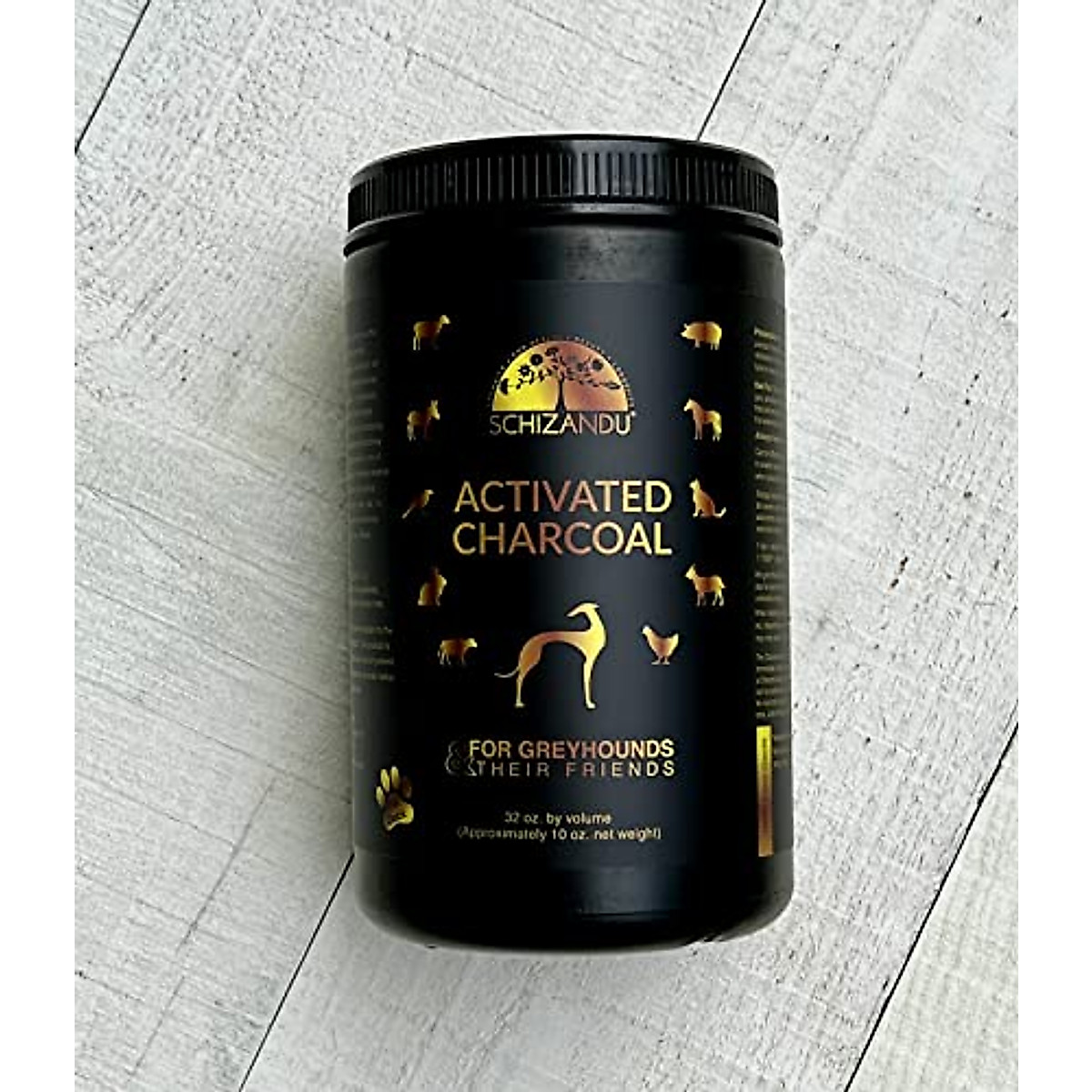 Activated Charcoal Powder for Dogs and All Pets, Livestock. Organic. for Digestive Upset, Poisonings, Detox, Dental Health, Kidney Relief, General Well-Being, Longevity, 10 oz / 1qt
