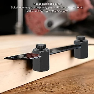 JUOPZKENN 2PCS Tall Stair Gauges, Aluminium Alloy Stair Stringer Layout Tool for Carpentry Squares Stair and Rafter Gauge Clamps(Black)