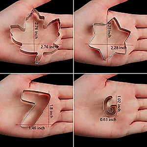 ANMEISH Cookie Cutters Set, 80-Piece — Holiday, Alphabet, Numbers and Everyday Shapes Metal Cookie Cutters, Including Christmas, Fall Thanksgiving, Halloween, Easter (80)