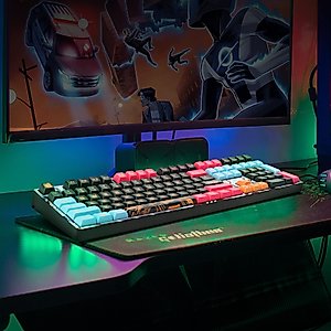 DUSTSILVER Mechanical Keyboard PC Gaming Keyboards Quiet 108 Keys Hot-swappable Keyboard Optical Black Switch +35 PBT Keycaps Anti-Ghosting USB Wired Programmable for Windows Mac Laptop