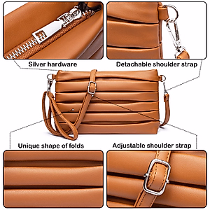 Small Crossbody Shoulder Bag for Women, Trendy Simple Shoulder Purses, Clutch Wallet with Wristlet Strap…