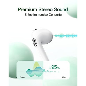 Ear buds 72Hrs Playback Bluetooth Headphones Wireless Earbuds with Dual LED Power Display Charging Case Earphones IPX7 Waterproof Stereo Sound in-Ear Earbud with Mic for Phone Laptop TV Sport White