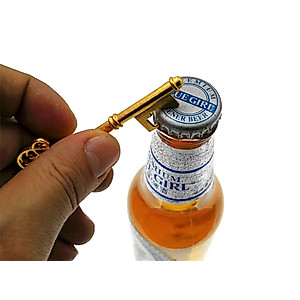50pcs Skeleton Key Bottle Opener Wedding Party Favor Souvenir Gift with Candy Box and Ribbon(Gold)