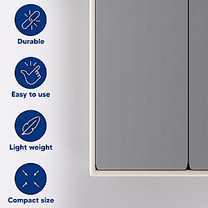 Split Nutan, 1.5-Inch Bunkie Board for Mattress/Bed, Fully Assembled, Improved Comfort and Support, Queen(Fold), Grey