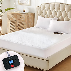 Westinghouse Heated Mattress Pad Queen, Comfortable Electric Mattress Pad with 10 Heating Settings & 1-12 Hours Auto Shut Off, Fit Up to 17" Deep Pocket, Queen Size 60"x80"