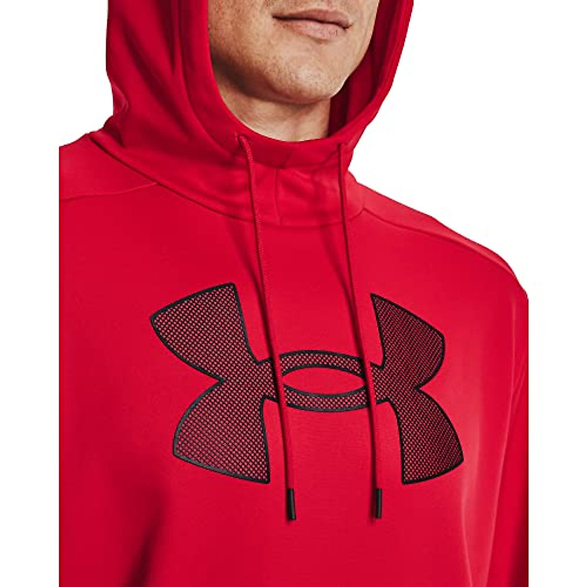 Under Armour Mens Big Logo ArmourFleece Hoodie, (600) Red/Red/Black, X-Large