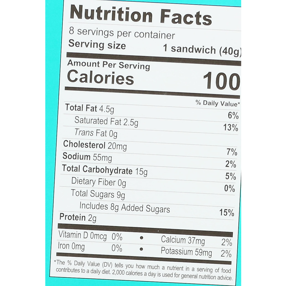 Aldens, Ice Cream Sandwich Vanilla Organic, 8 Count, 16 Fl Oz