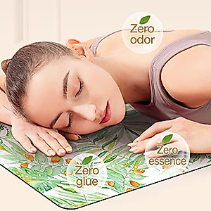 Homaisson Folding Travel Yoga Mat: 4mm Extra Thick Yoga Mat for Women|Non-Slip TPE High-Density Breathable Pro Yoga Mat for Men Foldable Print Graphic Fitness Mat - 72"L x 24"W Workout Mat for Yoga Pilates Floor Exercises