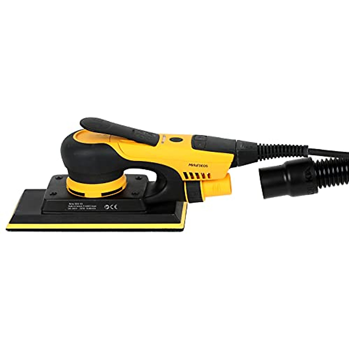 Mirka DEOS Direct Electric Orbital Sander Tool 383XCV / 2.75 inch x 8 inch / 3mm orbit/Dust-free Sanding / MID3830201US,Yellow/Black