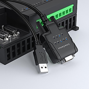 DriverGenius USB to Serial RS232 DB9 Adapter Cable with 9 x LED Indicators - Prolific PL2303 - Compatible with Windows 11, macOS Sequoia 15.1.1, Linux (USB232A-E-A, 3ft/1m)