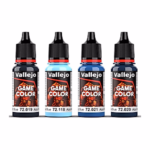 Vallejo - Blue Color Set | Contains 4 bottles x 18 ml (0.60 fl.oz.)