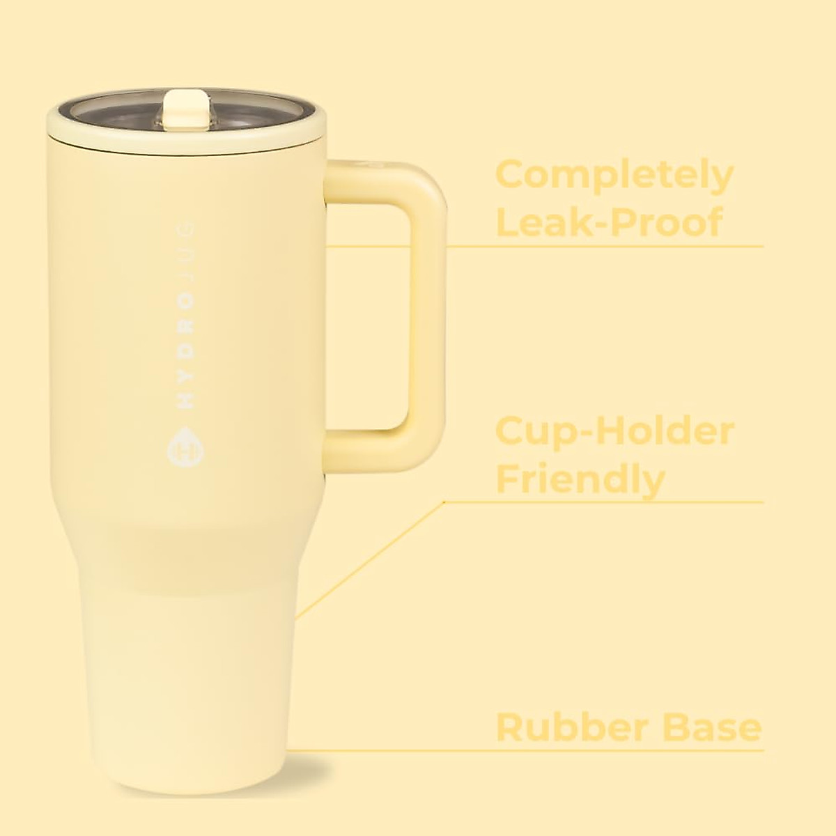 HydroJug Butter 40oz Traveler + Replacement Straws