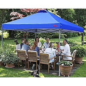 MASTERCANOPY Durable Ez Pop-up Canopy Tent with Roller Bag (10x10, Blue)