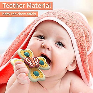 LZZAPJ Spinning Sensory Learning Toys for Toddlers 1-3, Baby 6-12-18 Months Suction Cup Spinner Toy,Baby Bathtub Bath Toys, Birthday Gifts for 1 Year Old and 2 Year Old Boys and Girls