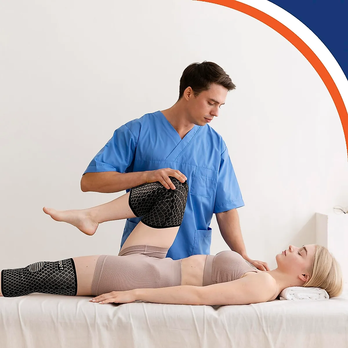 SHENGYADE 2 Pack Copper Knee Braces for Knee Pain Men Women, Copper Compression Knee Sleeve with Patella Gel Pads & Side Stabilizers for Working, Running, Workout, Volleyball, Tennis, Arthritis, ACL,