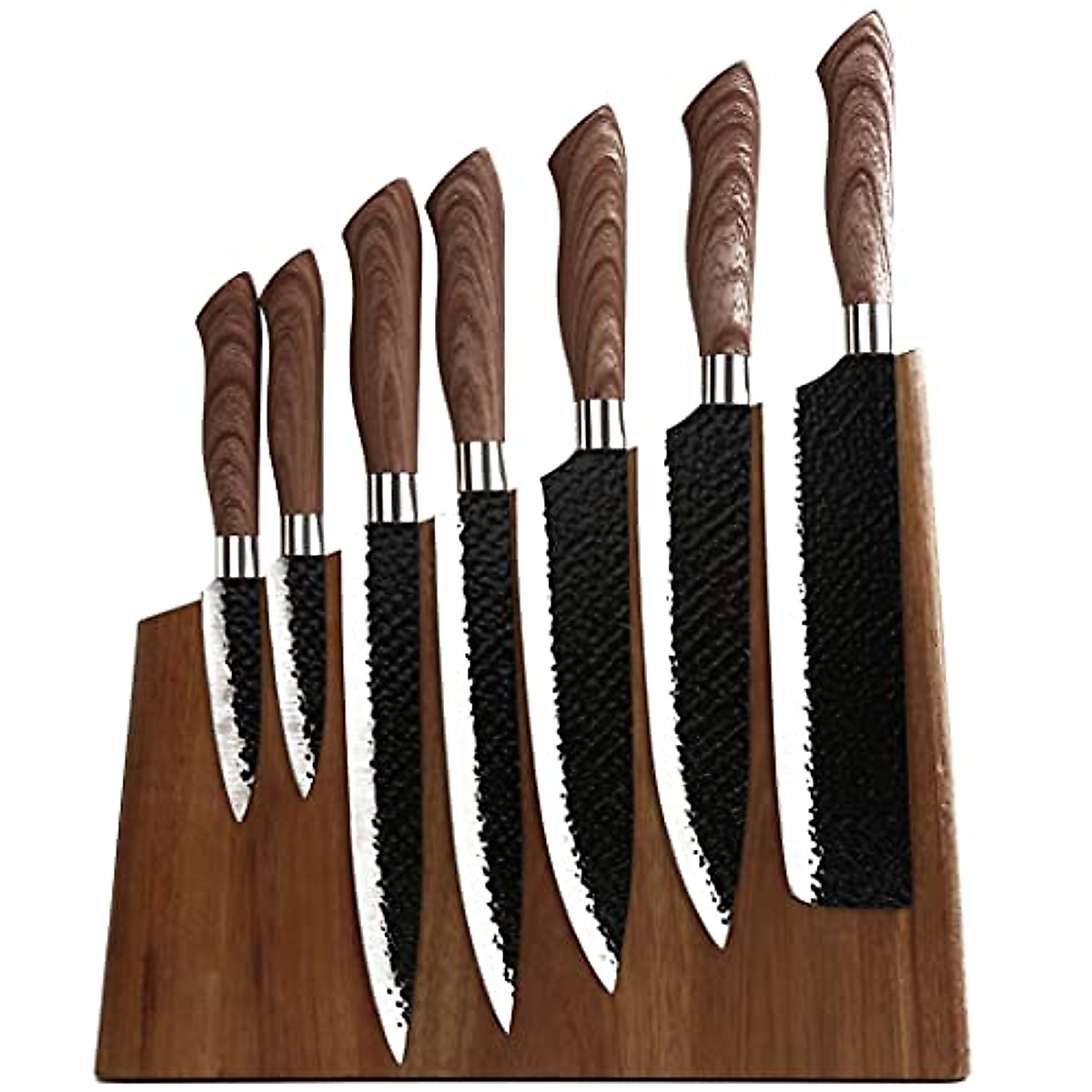 Uniharpa Wooden Magnetic Knife Holder, Universal Knife Holder & Organizer Stand. Space Saver Knives Holder.