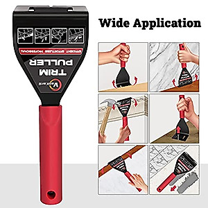 Trim Puller Tool for Baseboard, Trim Removal Tool and Baseboard Removal Tool, Trim Puller Tool for Baseboard & Molding Removal Tool, Flooring Tools for Removing Baseboard, Molding and Decorative Panel