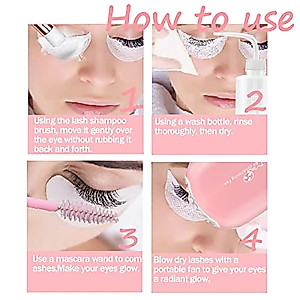 56 PCS Mini Portable Fans USB Rechargeable Handheld Bladeless Air Conditioning Cooling Refrigeration Fan,Lash Shampoo Brushes,Plastic Wash Bottle Squeeze Bottle,Disposable Eyelash Mascara Brushes