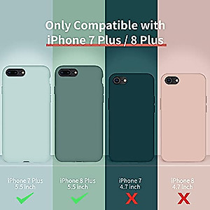 Cordking iPhone 8 Plus Case, iPhone 7 Plus Case, Silicone Ultra Slim Shockproof Phone Case with [Soft Anti-Scratch Microfiber Lining], 5.5 inch, Plum