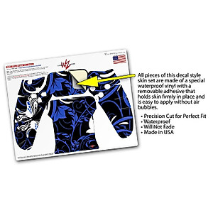 WraptorSkinz Skin Wrap compatible with Sony PS5 DualSense Controller Twisted Garden Blue and White (CONTROLLER NOT INCLUDED)