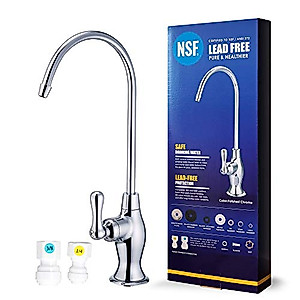 NSF Certification Water Filtration Reverse Osmosis Faucet (Polished Chrome) Lead-Free Advanced RO Tap for Drinking, Kitchen Sink Cooking, Cleaning | Safe, Healthier …
