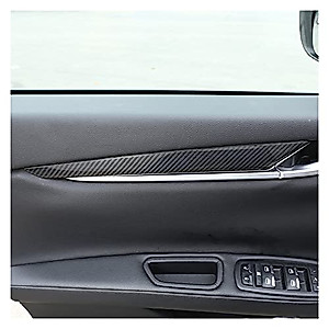 ROJAX Interior Trim Panel Fit for Maserati Ghibli 2014-2019 Interior Door Panel Cover Real Carbon Fiber Modification Automotive Sticker Car Accessories Interior Package