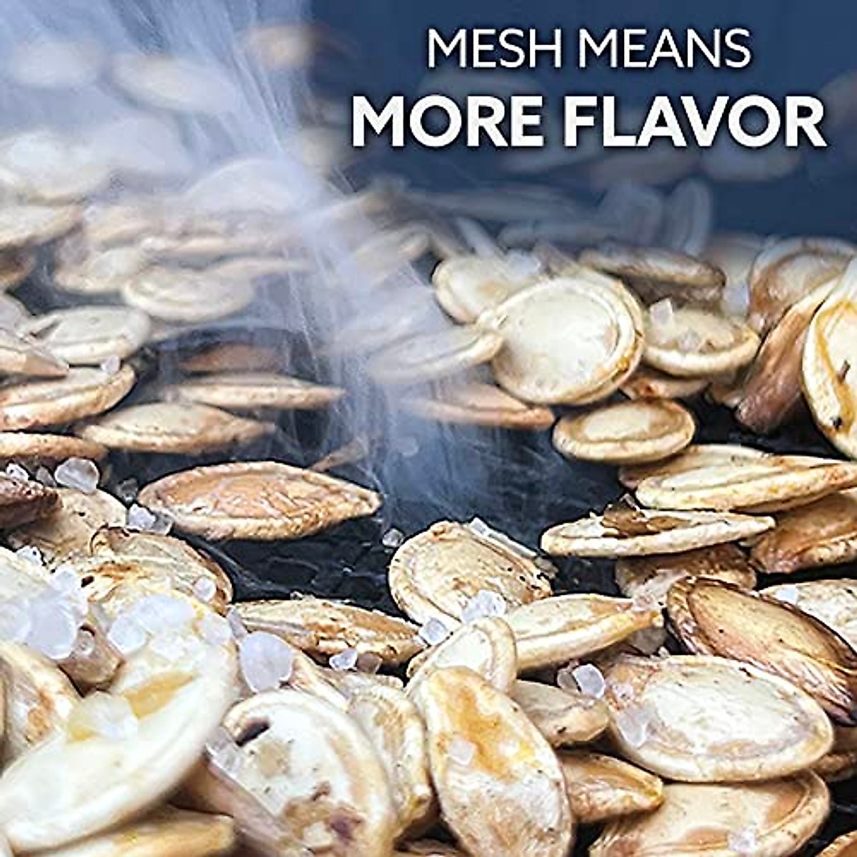 Kona Vegetable Grill Basket - 12" X 12" Non Stick Mesh for BBQ, Pellet Grills, Smokers - Great for Fish, Veggies, Kabobs, Fruit, Nuts, Smoking Cheese