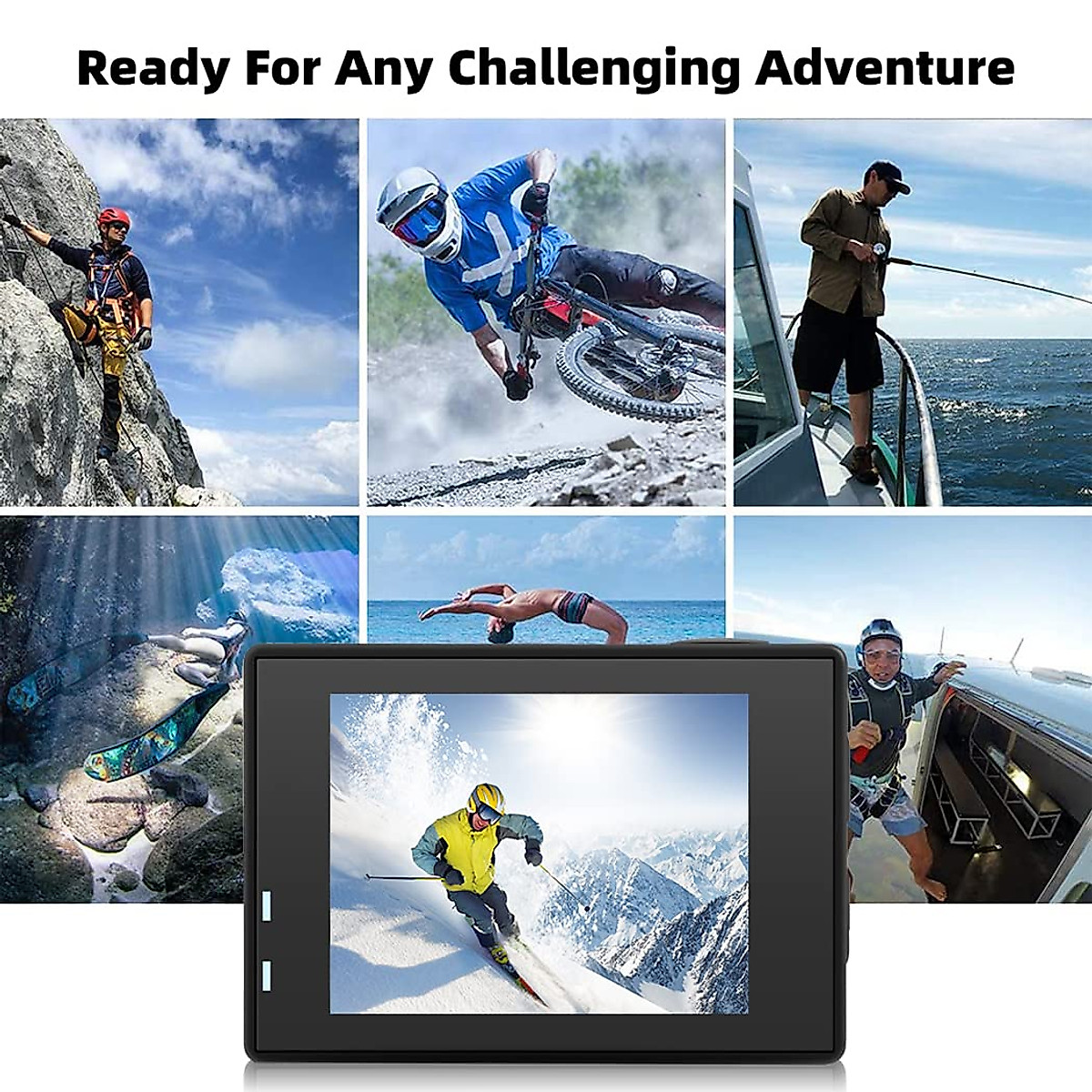 GNOLKEE Action Camera 4K HD Underwater Cameras for Snorkeling, 170° Wide Angle 100FT Waterproof Camera with 16GB SD Card