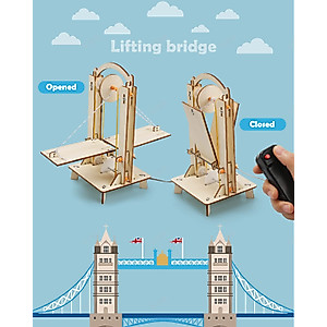 4 Set STEM Kits, Science Experiment STEM Projects for Kids Age 8-12, Model Car Kit, Educational Building Kits,3D Wooden Puzzles, DIY STEM Toys, Birthday Gift for Boys and Girls Ages 8 9 10 11 12