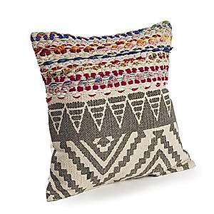 LR Home Boho Geometric Throw Pillow 18" x 18" Multi
