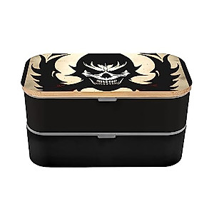 Devil Satan Adult Lunch Box, Bento Box, With Cutlery Set Of 3, 2 Compartments, Rectangular, Lunch Box For Adults