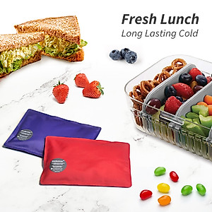Cerbonny Ice Packs for Lunch Boxes, Freezer Packs for Coolers, Keep Food Cold