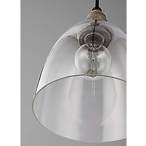 Feiss P1394DFW/DWZ Matrimonio Glass Pendant Lighting, Brown, 1-Light (6"Dia x 9"H) 60watts