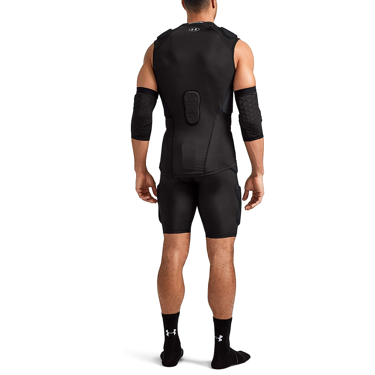 Under Armour Pro Hex Padded Knee Sleeves for Football, Basketball, Volleyball and More, Youth & Adult Sizes, Sold as Pair