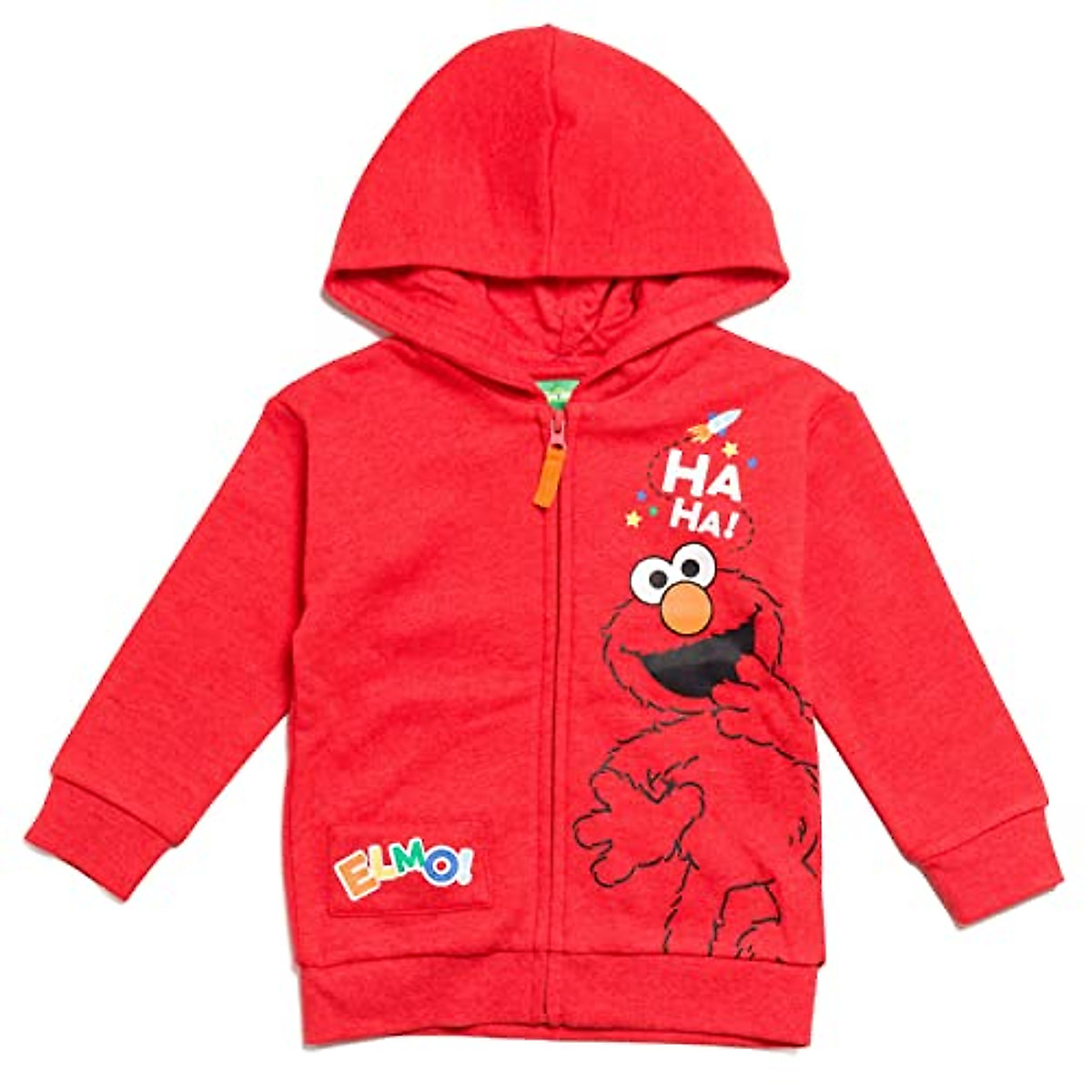 Sesame Street Elmo Toddler Boys Fleece Zip Up Hoodie Red 2T